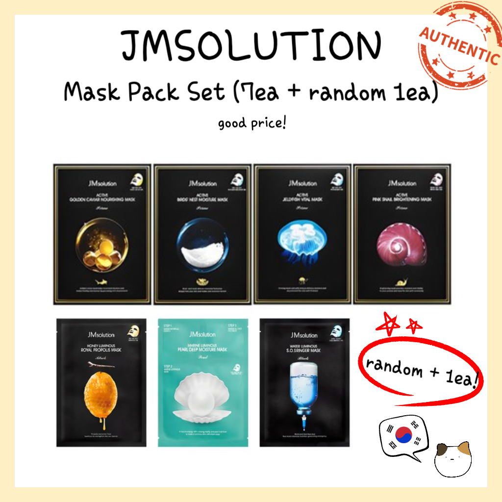 JMsolution Mask Pack Set (7ea+ Random 1ea) | Shopee Singapore