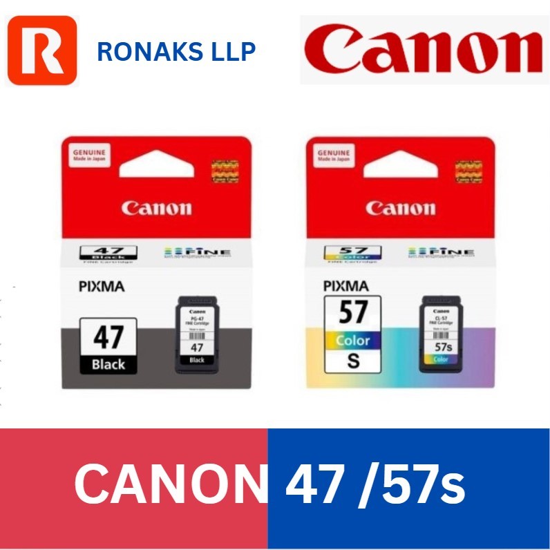 Canon PG-47 PG47 PG 47 Black CL-57 CL57 CL 57 Colour CL-57S CL 57S Ink ...