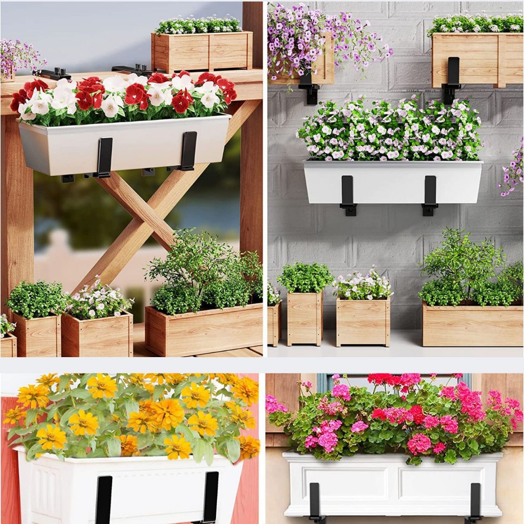 🇸🇬 [READY STOCK] Adjustable Flower Pot Stand Hanging Rack Balcony ...