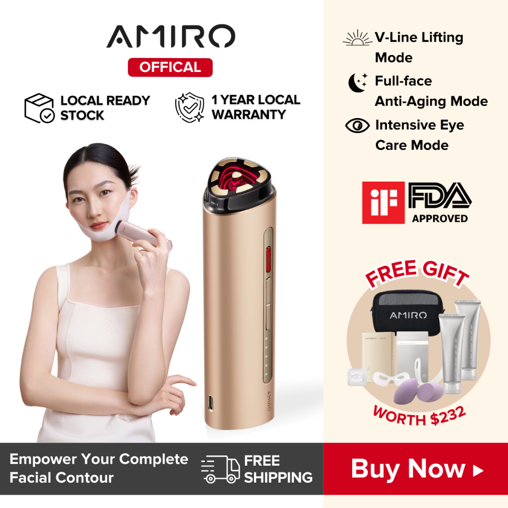 [SG Ready Stock] AMIRO R3 Turbo RF Facial Tightening Device | Microcurrent Treatment, Uplift ...