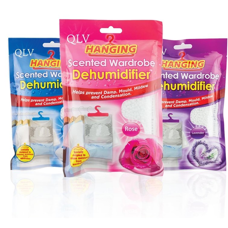 Wardrobe Dehumidifier Hanging Bags – Moisture Absorber, Damp Absorber ...