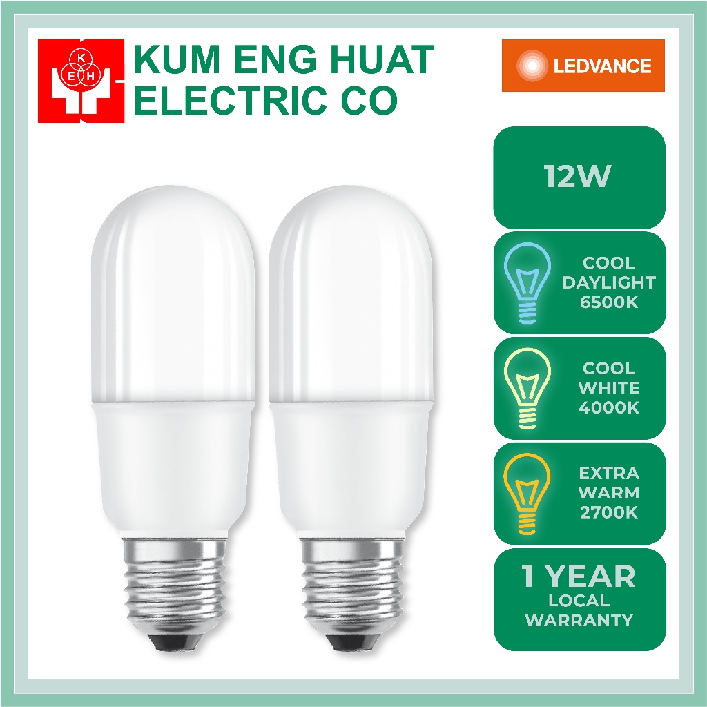 LEDVANCE LED STICK 12W E27 220-240V (827/840/865) - BULB SERIES ...