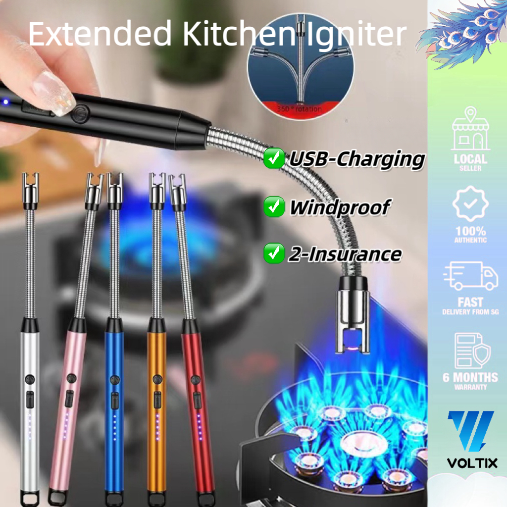 【SG】Multi-color Kitchen Igniter Type-C Electronic Charging Candle Gas ...