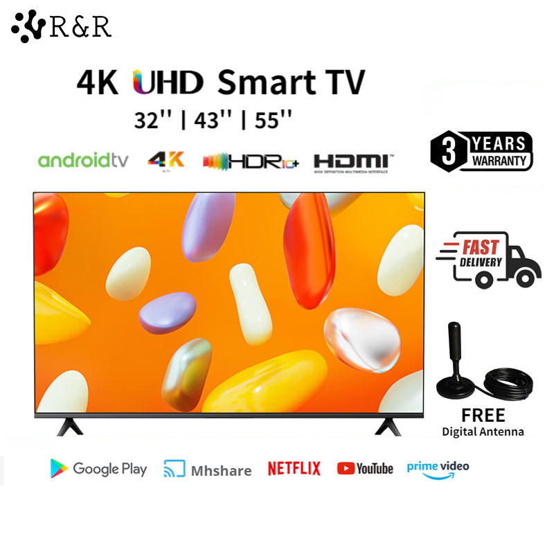 UHD 4K 55 Inch Smart TV 32 Inch 43 Inch Android TV Google TV Digital TV ...