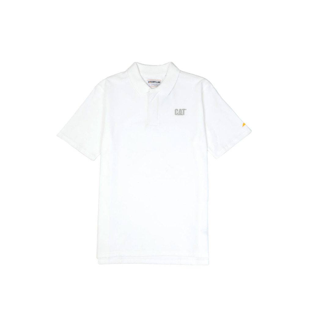 Caterpillar Men's CAT Logo Pique Polo - White (4010329-10110) | Shopee ...