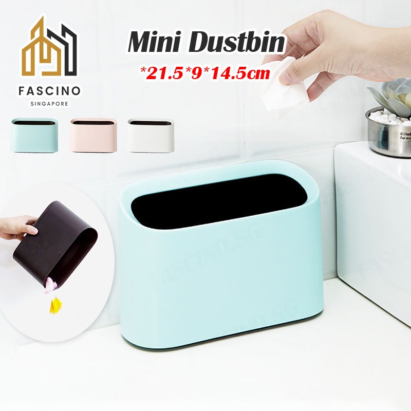 【SG】Mini Dustbin Dust Bin Desktop Trash Bin Small Rubbish Bin Waste Bin ...