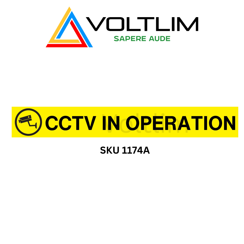 CCTV In Operation Warning Sign Label Sticker Rectangle 297mm x 40mm ...