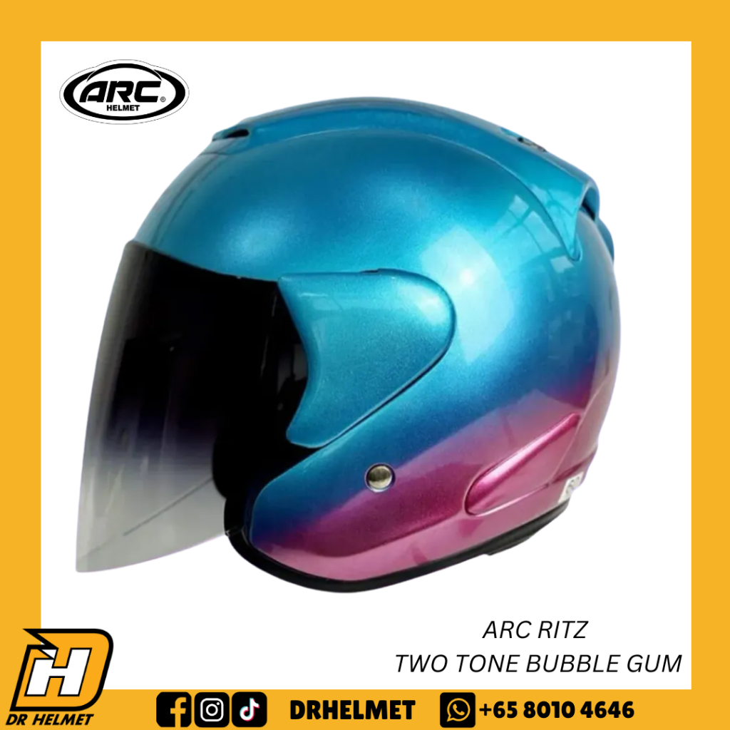 ARC Ritz Two Tone Bubble Gum Helmet | Original ARC Helmet Singapore ...