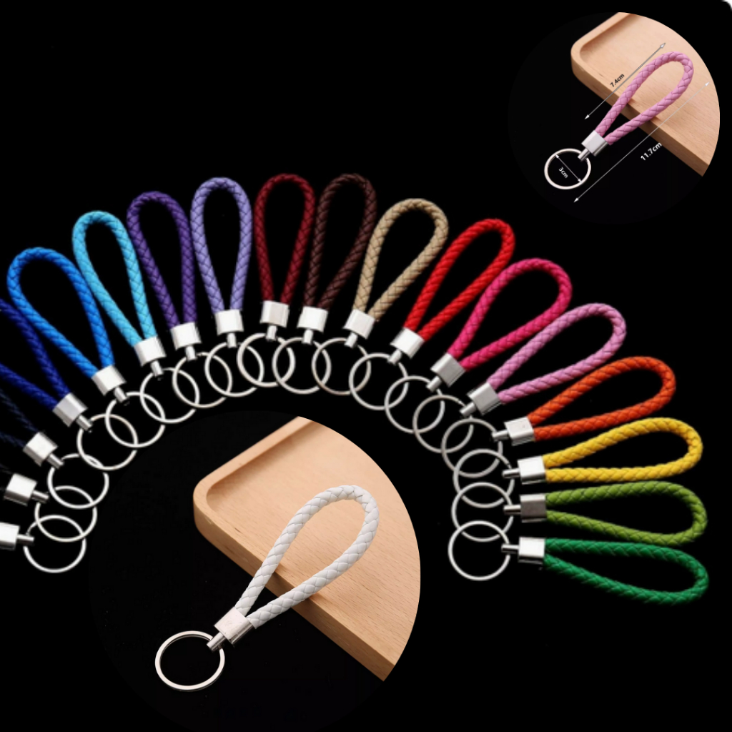 Keychain Braided Rope with Metal Key Ring Holder Ring | Shopee Singapore