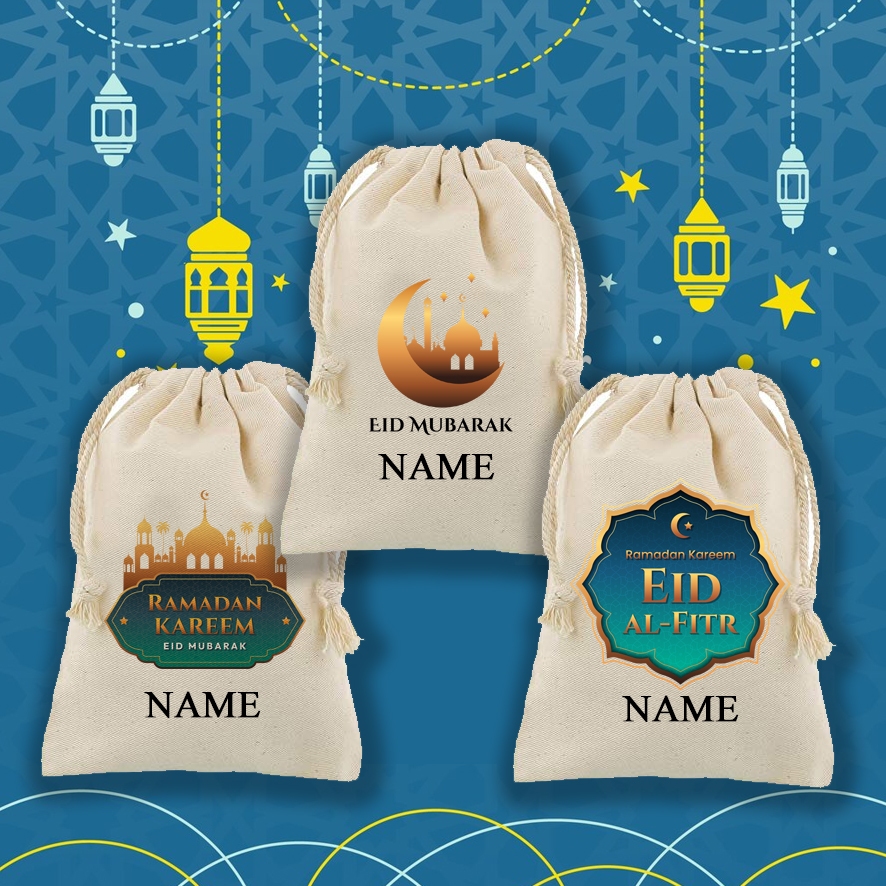 [SG SELLER] Eid al-Fitr Drawstring pouch, Hari Raya Ramadan, Ramadan ...