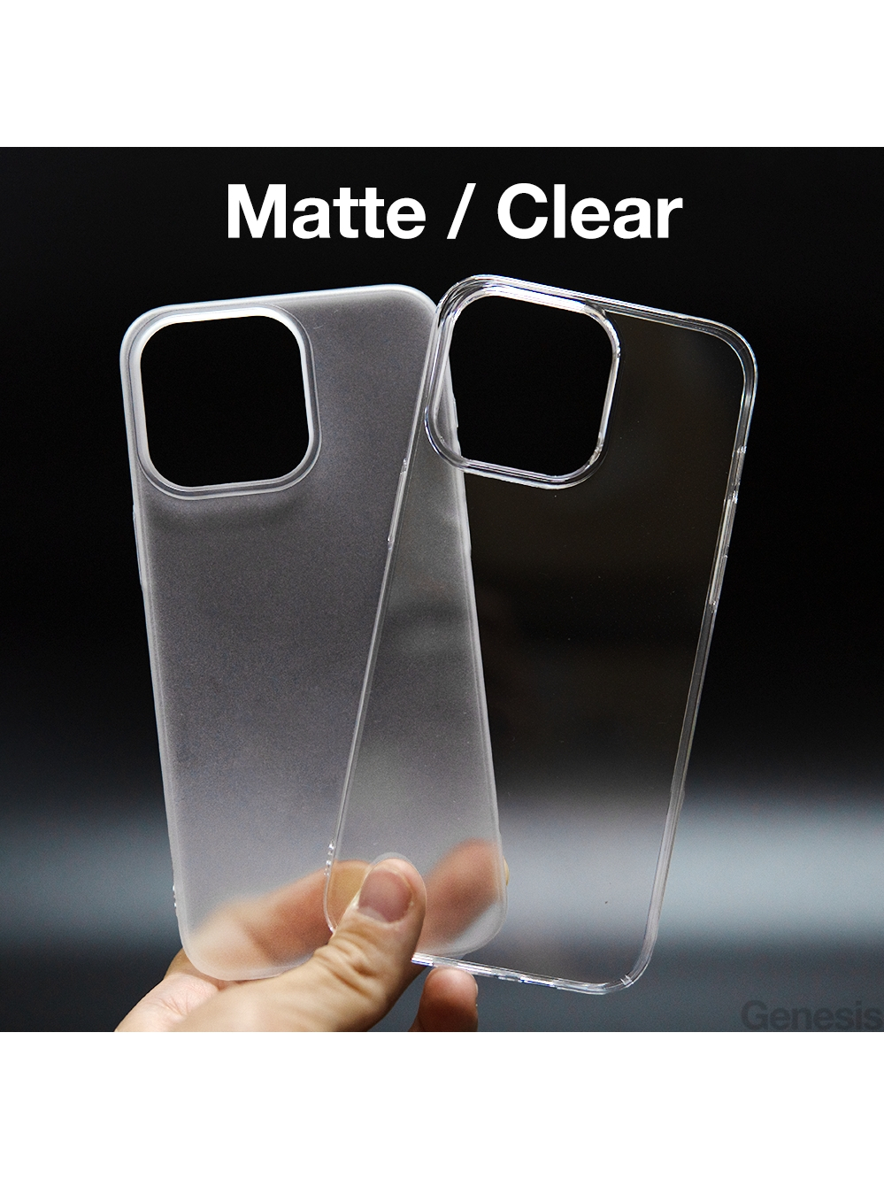 Genesis iPhone Hard Case 16 Pro Max/ 15/ 14/ 13/ 12 Clear Transparent ...