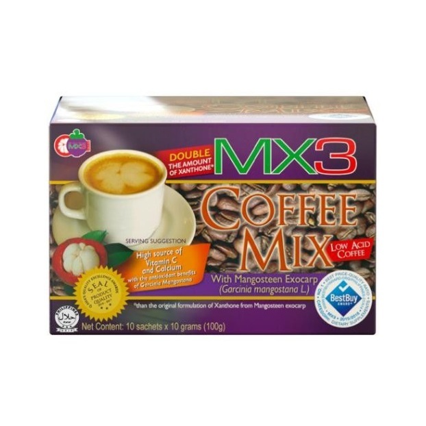 MX3 Coffee Mix Low Acid Coffee with Mangosteen Exocarp (10 sachets x 10g) [SG] | Shopee Singapore