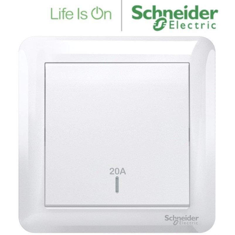 Schneider 20A 250V Heater Switch with Neon Lamp, White | Shopee Singapore