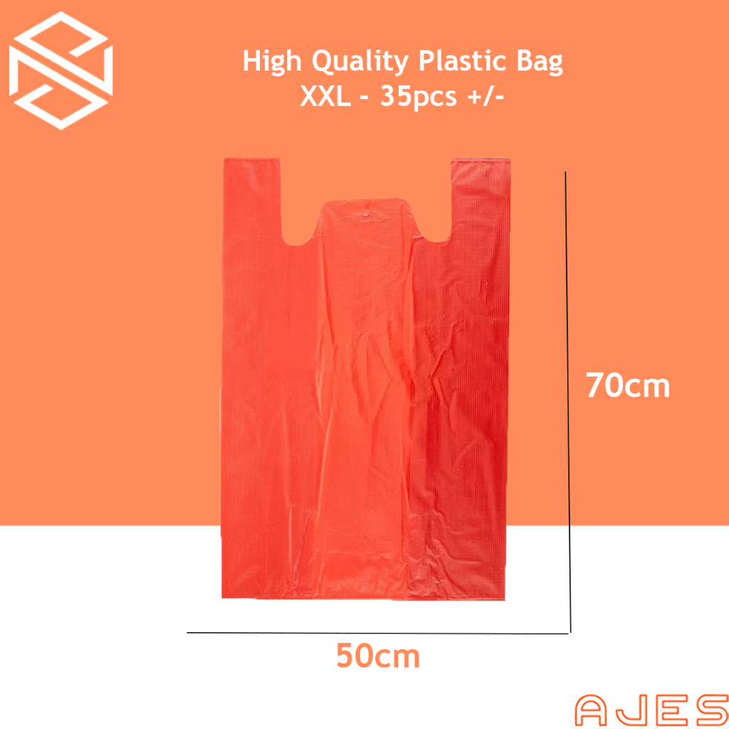 🔥Local Seller🔥 Premium Thick SG EXTRA Big Red Plastic Bag | 50cm x 70cm ...