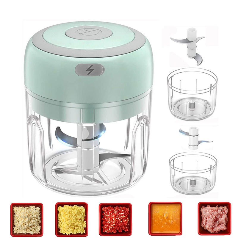 Mini USB Electric Food Chopper / Garlic Chopper / Kitchen Blender Mixer ...