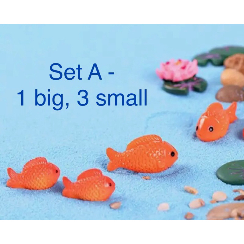 Terrarium miniature figurines-Set of Fishes / Cake Topper | Shopee ...
