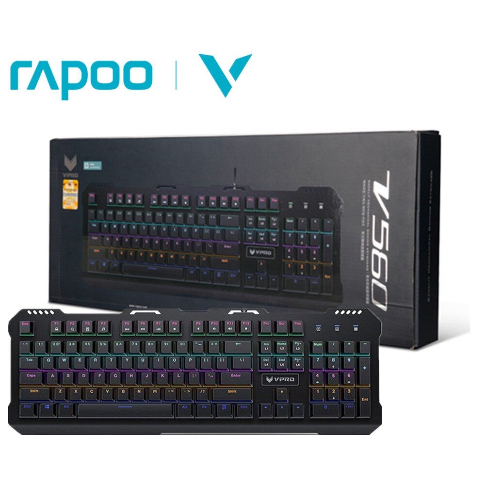 RAPOO VPRO V560 MECHANICAL BLUE SWITCH GAMING KEYBOARD | Shopee Singapore