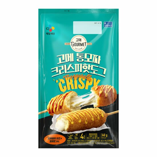 [CJ] Crispy mozzarella cheese hotdog 340g/[CJ] 고메 통모짜 크리스피 핫도그 340g | Shopee Singapore