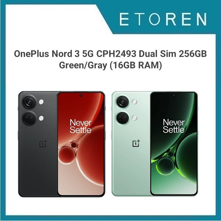 OnePlus Nord 3 5G CPH2493 Dual Sim 256GB Green/Gray (16GB RAM) | Shopee ...
