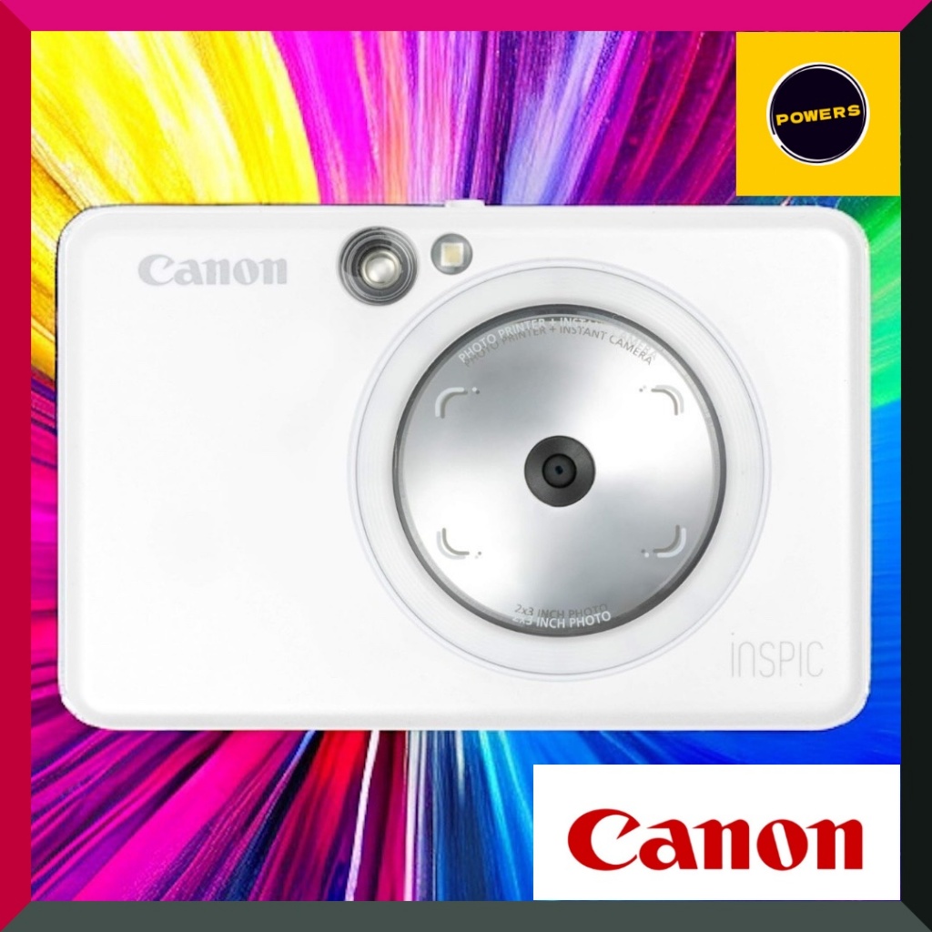 Canon Instant Camera Smartphone Printer iNSPiC ZV-123-PW Pearl White ...