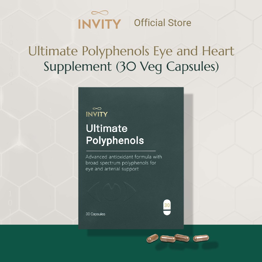 INVITY Ultimate Polyphenols Eye and Heart Supplement (30 Veg Capsules ...