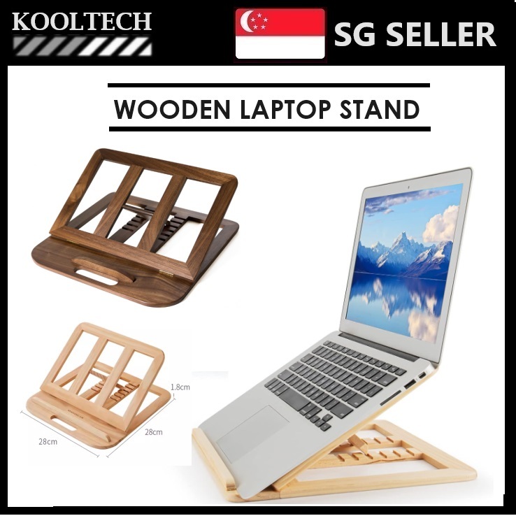adjustable Laptop stand solid wood stand tablet ipad stand solid wood ...