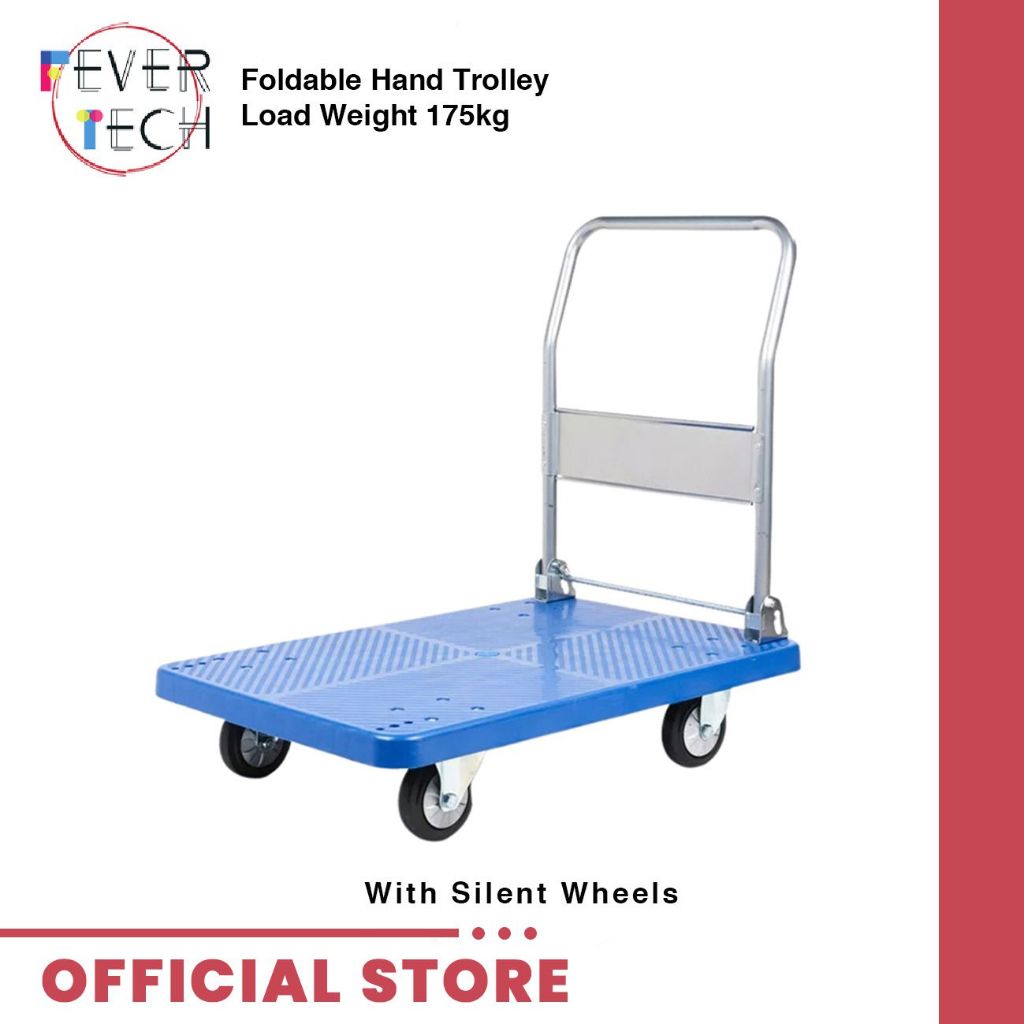 Foldable Hand Trolley Load Weight 150kg/300kg With Silent Wheels ...