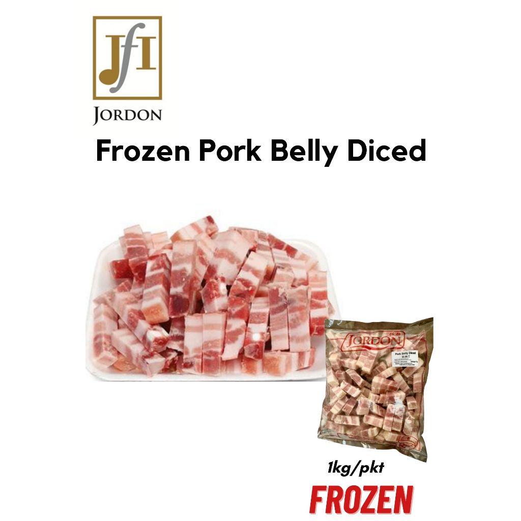 [Jordon} Frozen Pork Belly Cube [Best For Braised Pork Belly] 1kg/pkt ...