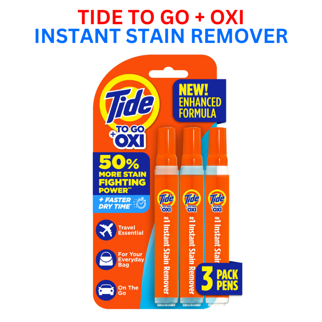 [SG Stocks] Tide to Go + Oxi Instant Stain Remover Liquid Pen 10ml ...