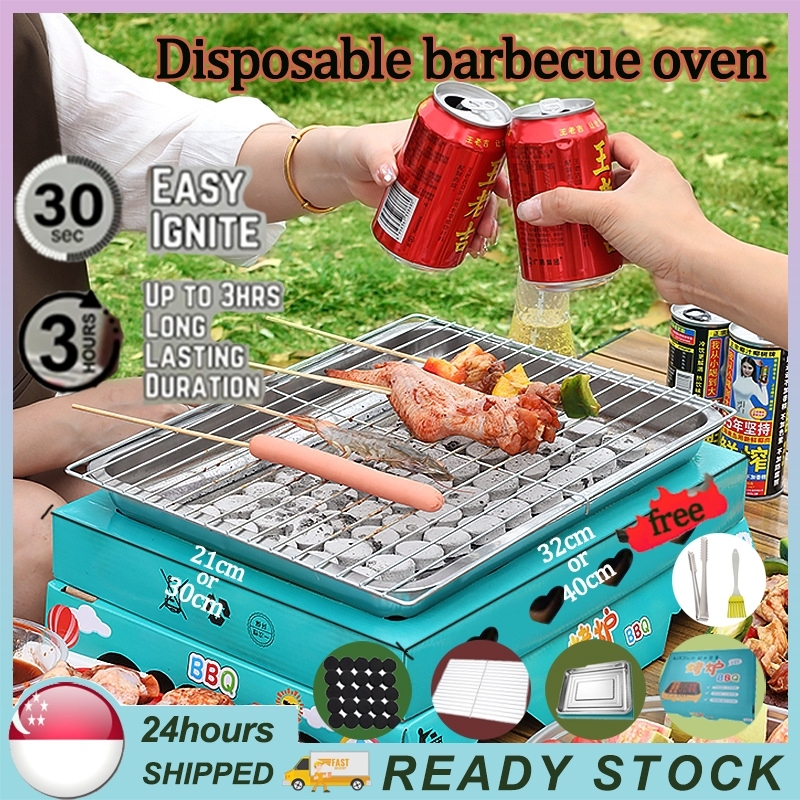 【SG Stock】Eco Friendly Disposable BBQ Pit Portable Instant Fire ...