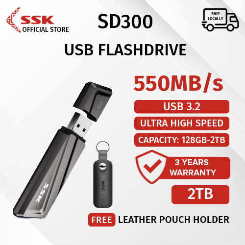 SSK SD300 USB 3.2 Flash Drive 2TB 550MB/s USB Pendrive USB3.2 Gen2 ...