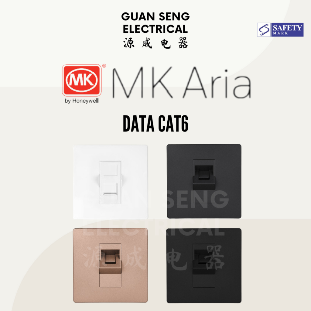 [SG Seller] MK Honeywell Aria RJ45 CAT6 Data Socket White Grey Rose ...