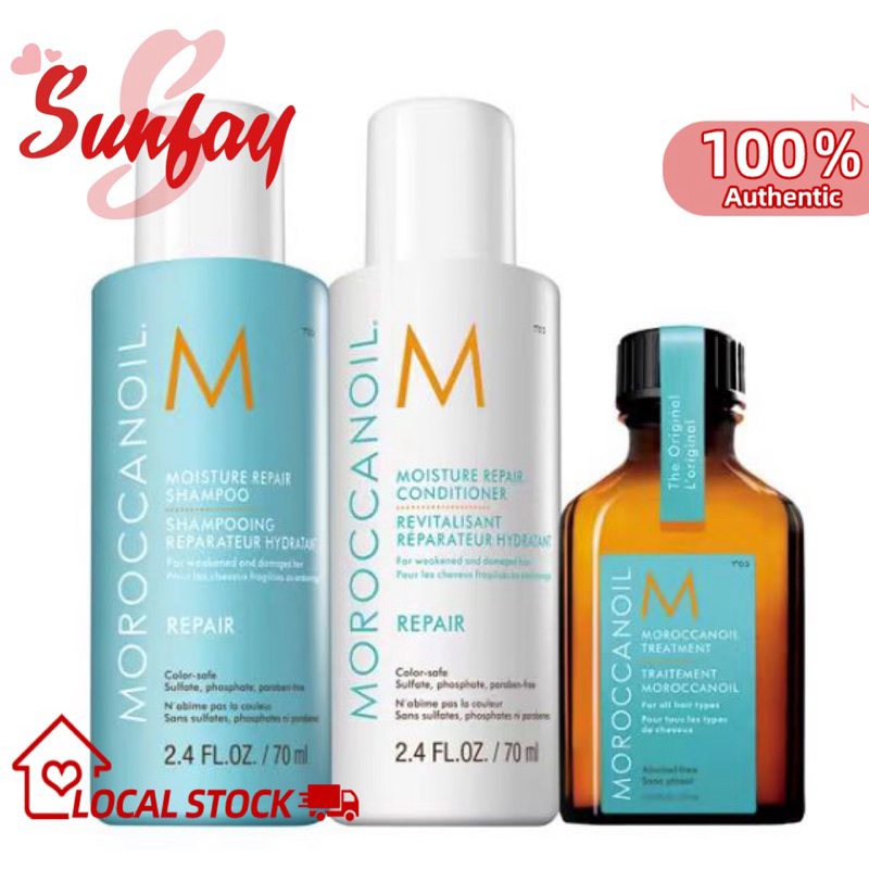 Moroccanoil Moisture Repair On The Go Kit Essentials Mini Trio 70ml ...