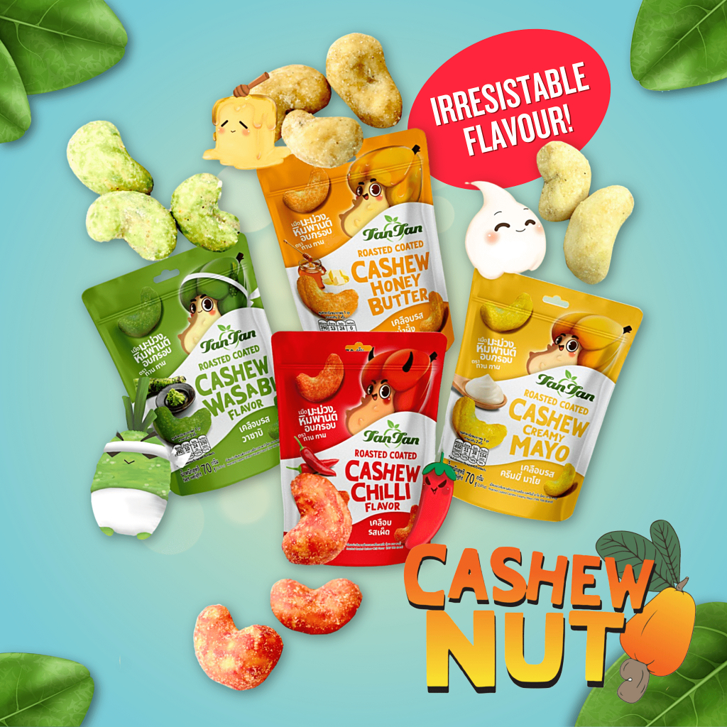 [FRESH STOCK] Tan Tan Halal Roasted Cashew Nuts (Chilli, Honey Butter ...