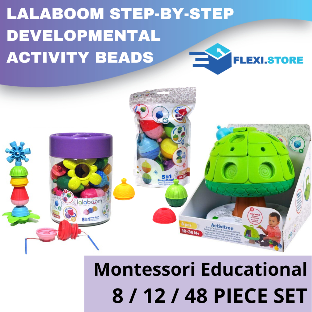 Lalaboom 8 / 12 / 48 Pieces Set Step-by-Step Developmental Activity ...