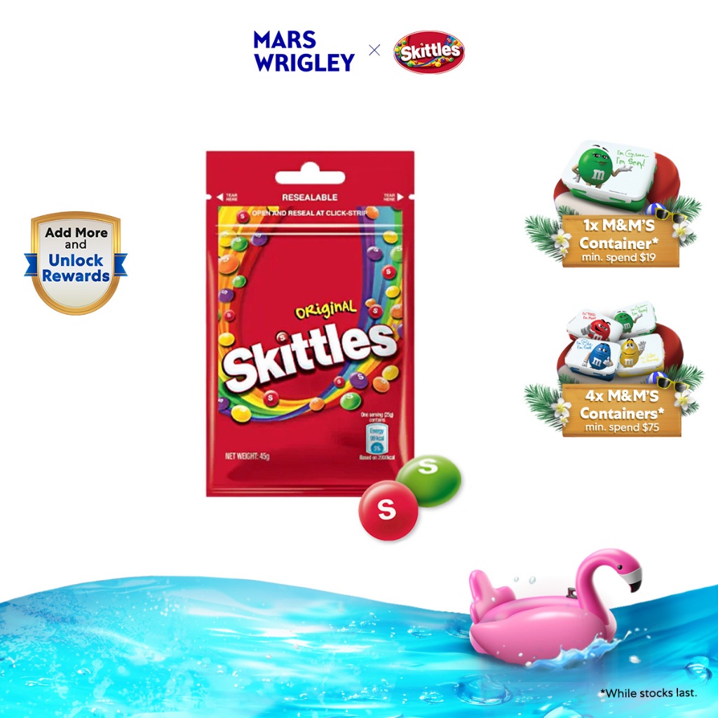 Skittles Original Bag 45g Chewy Candy / Fruity / Snacks | Shopee Singapore