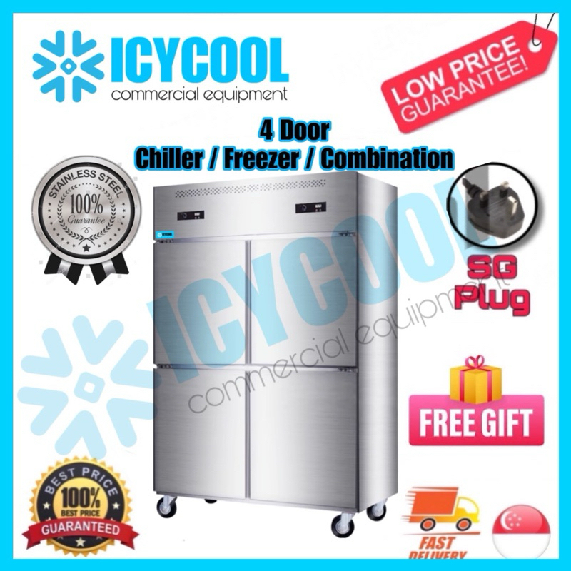 INSTOCK - ICYCOOL Commercial Fridge Refrigerator Stainless Steel Fridge ...