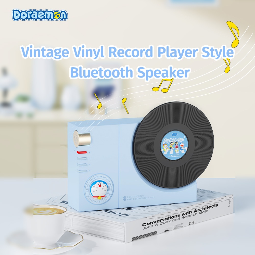 Doraemon Vintage Vinyl Record Player Bluetooth Speaker | Shopee Singapore