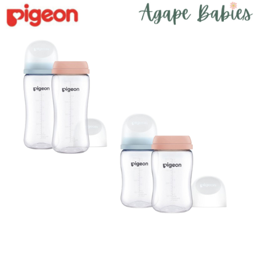 Pigeon SofTouch™ T-Ester Nursing Bottle w/O Nipple (Twin Pack) - 2 Size | Shopee Singapore