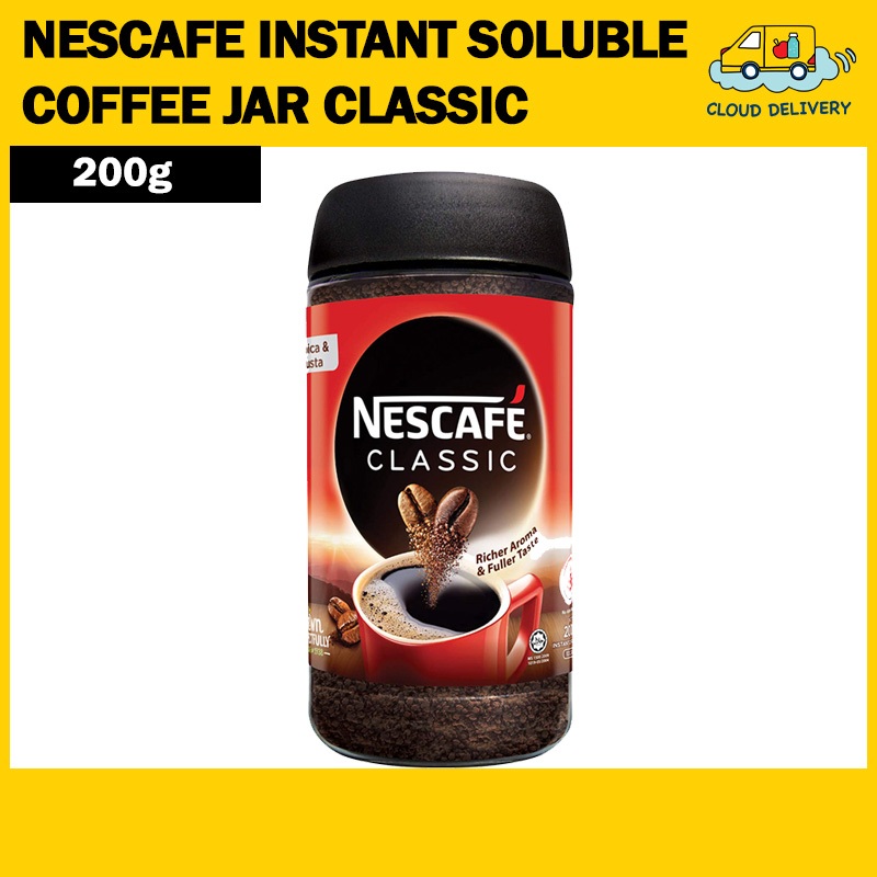 Nescafe Instant Soluble Coffee Jar Classic 200g | Shopee Singapore