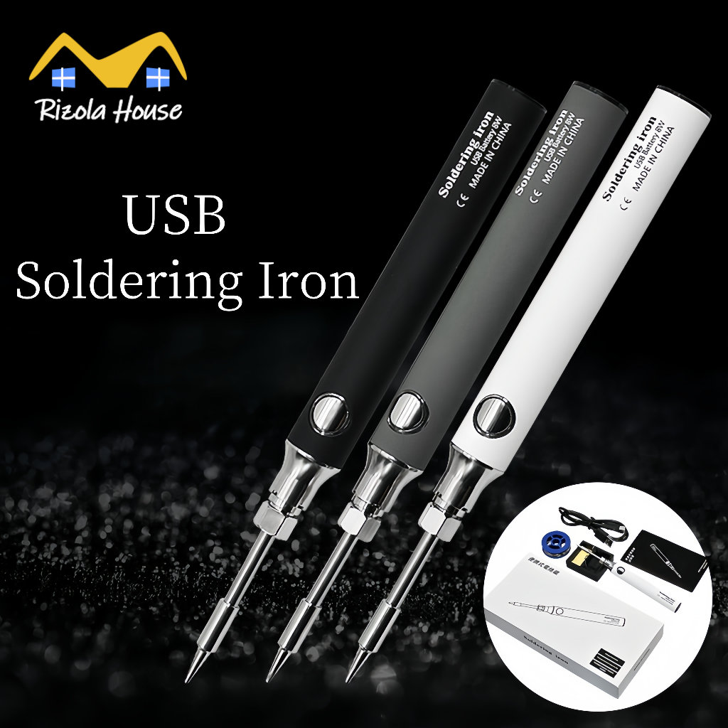【SG】USB Wireless Soldering Iron Set 8W Adjustable 350-450°C with Stand ...