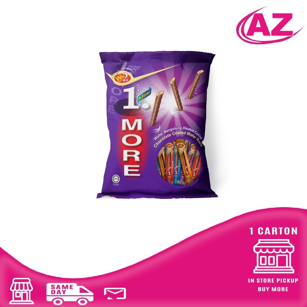 WIN2 MINI 1 MORE CHOCOLATE-COATED WAFER ROLLS 360G | Shopee Singapore