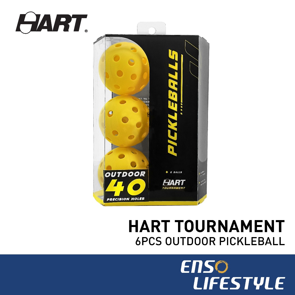 HART Pickleball Ball - HART TOURNAMENT Outdoor 6pc [Enso Lifestyle ...