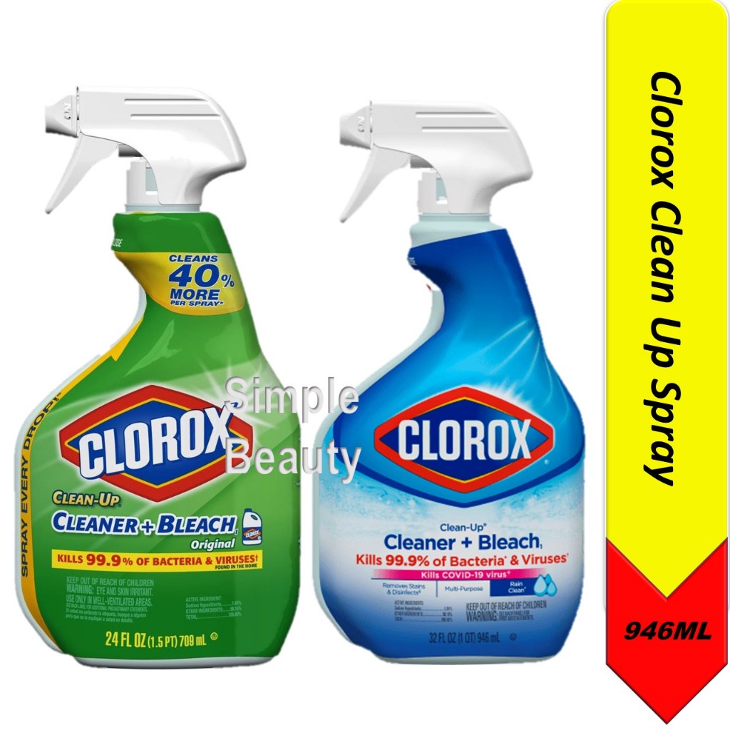 Clorox Clean Up Spray Cleaner + Bleach Original / Rain Clean, 946ml ...
