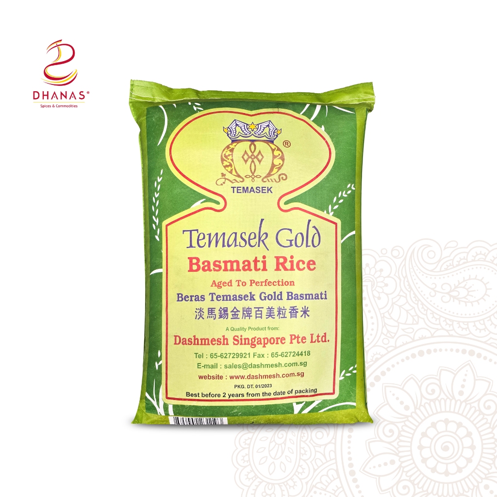 TEMASEK GOLD BASMATI RICE 25 KG by DHANAS | Shopee Singapore
