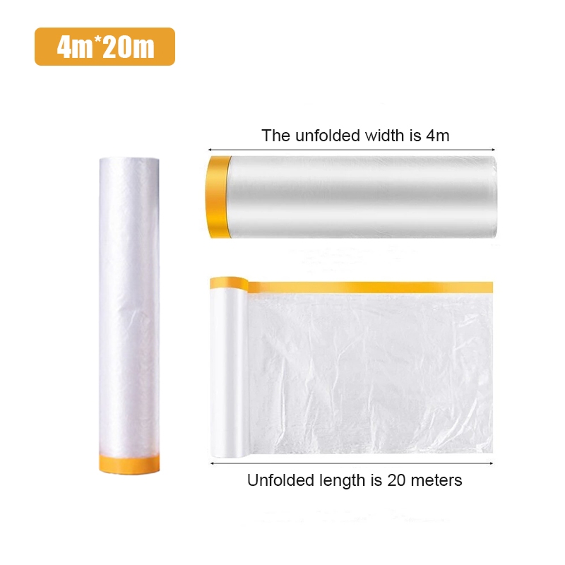【SG Stock】4.5m x 20m Plastic Dust Cover Disposable Furniture Dustproof ...