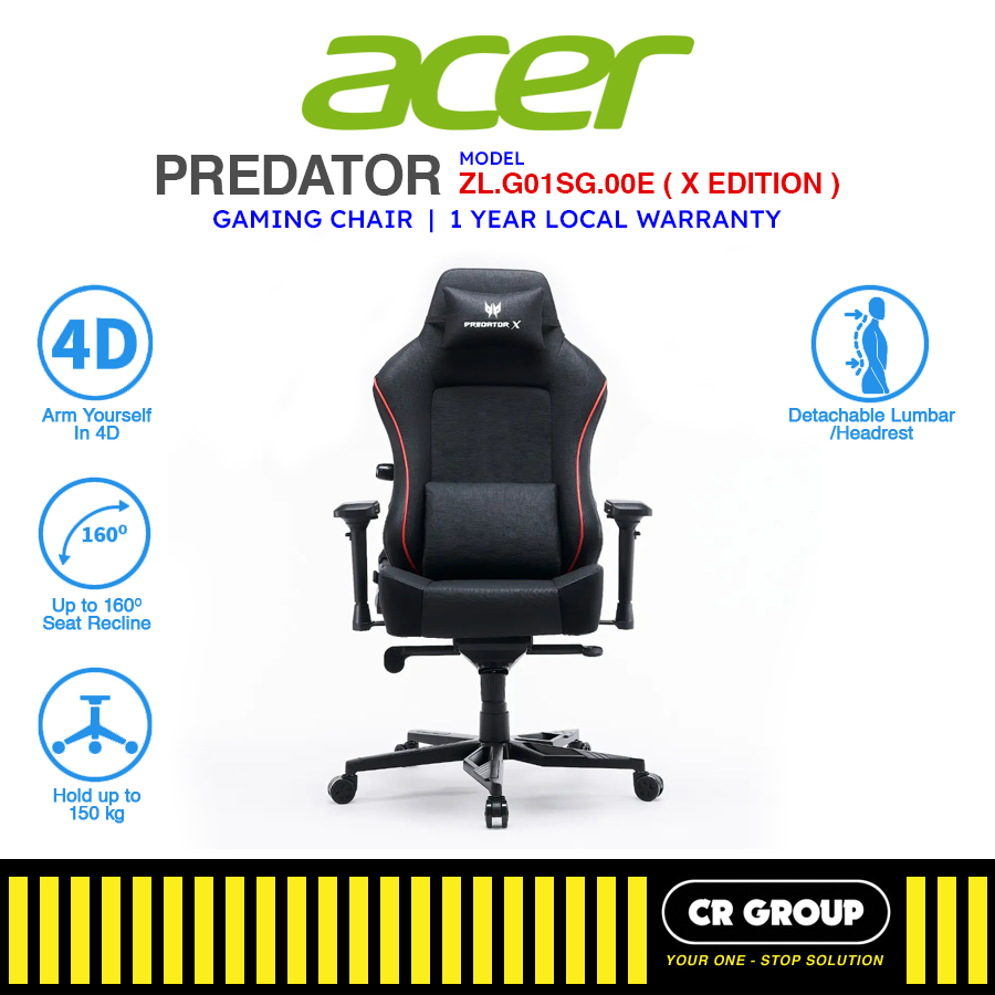 Acer Predator Gaming Chair (X Edition) - Anti-Scratch PU - 4D Arms ...