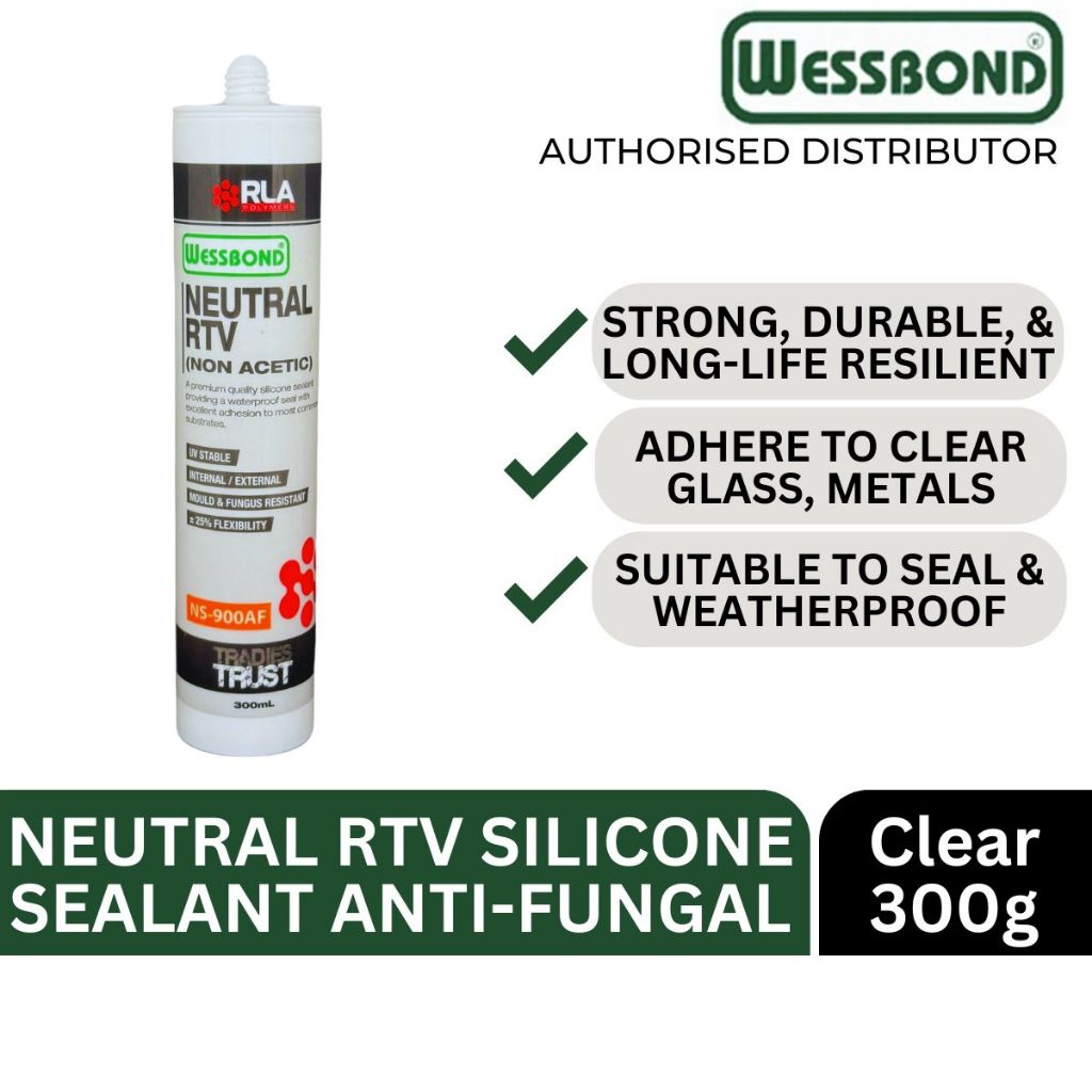 Wessbond Neutral RTV Silicone Sealant Anti-fungal 300 gm | Shopee Singapore