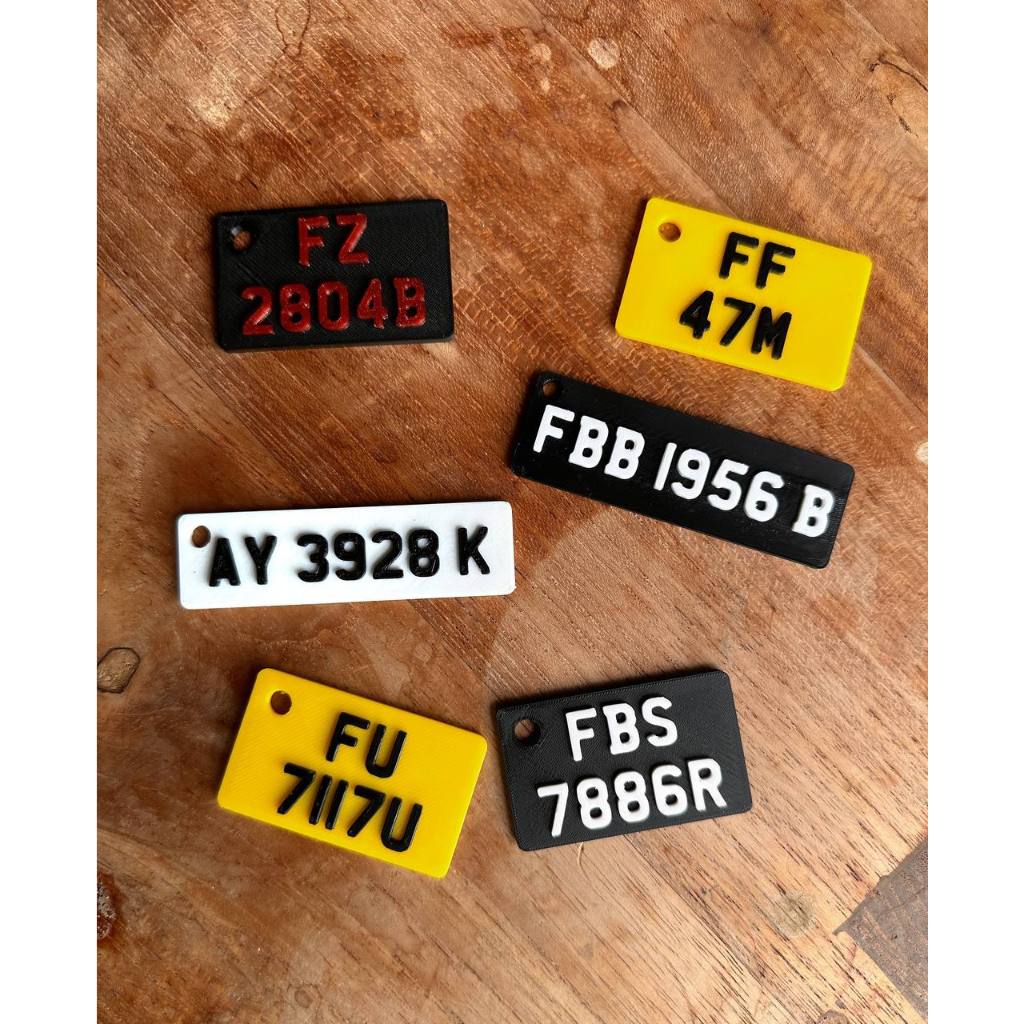 | 🇸🇬 | Custom 3D Print Plate Number Keychain \ PMD \ RC Car ...