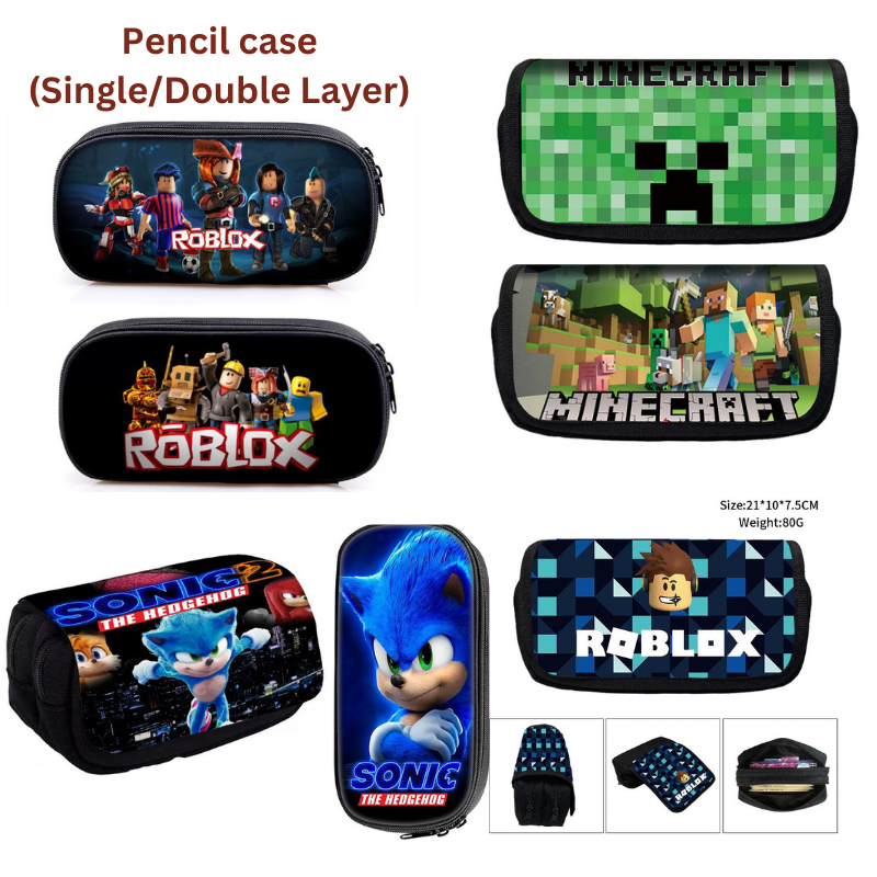 Mine craft Pencil Case Roblox Pencil case Sonic Pencil case Mine craft ...